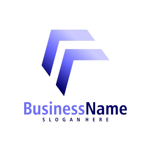 Letter f logo design creative initial Royalty Free Vector