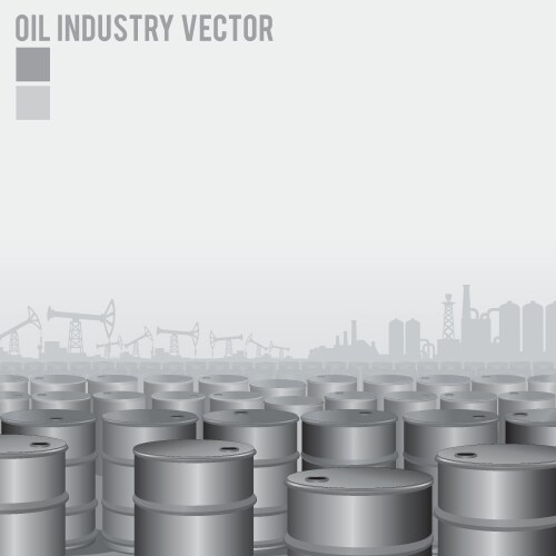 Oil and gas industry panoramic landscape Vector Image