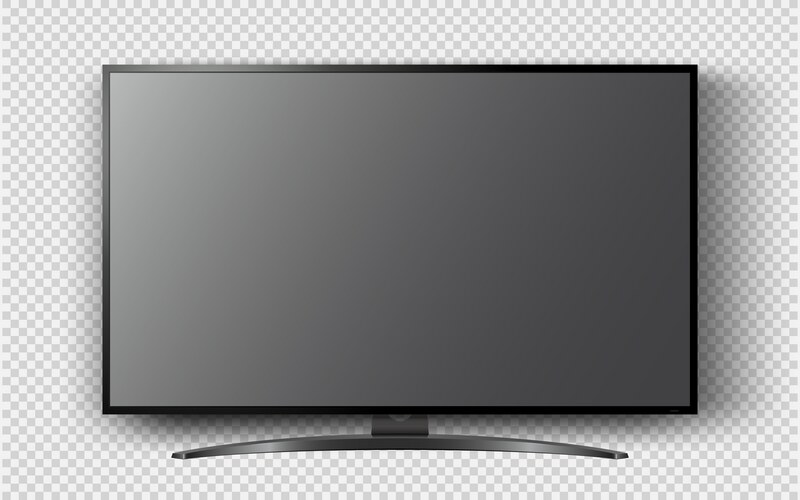 Realistic tv screen smart mockup Royalty Free Vector Image