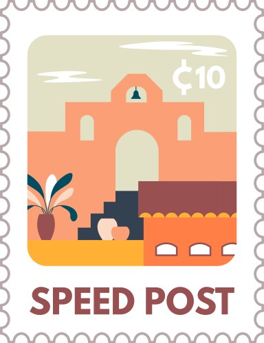 China speed post delivery postal mark Royalty Free Vector