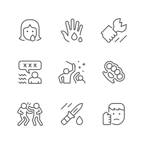 Icons and Symbols of Domestic Violence Vector Images (over 790)