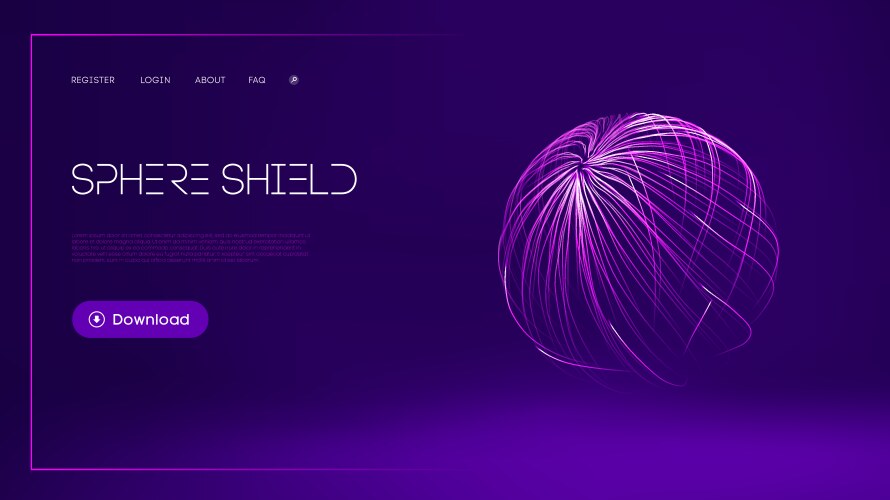 Sphere shield abstract energy protection spheres Vector Image