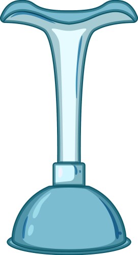 Drain plunger cartoon Royalty Free Vector Image
