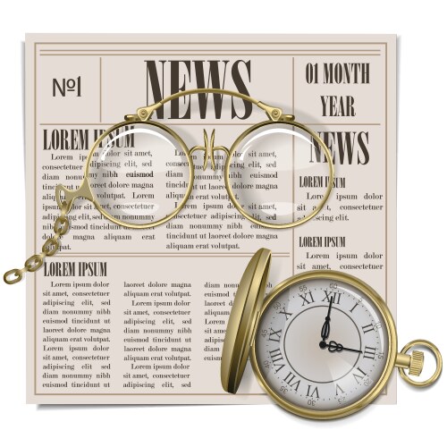 Retro Newspaper Vector Images (over 4,800)