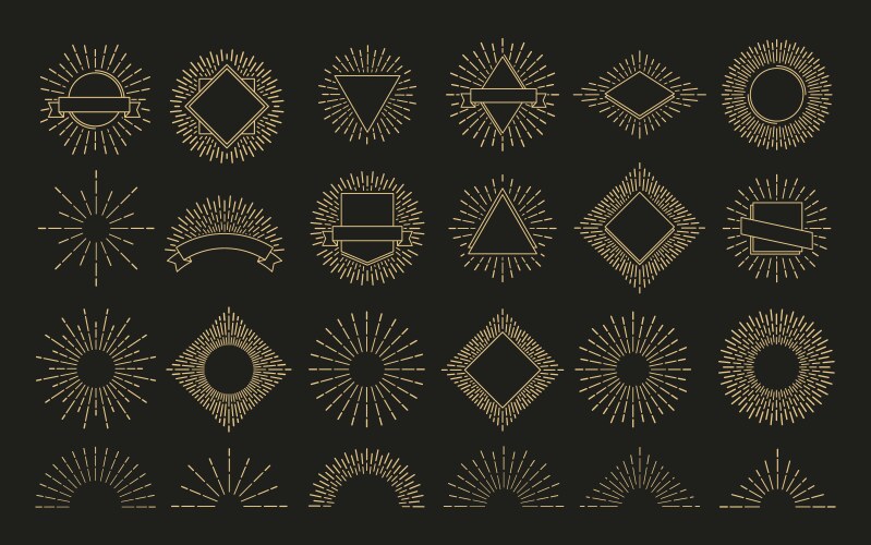 Sunburst Gold Burst Vector Images (over 1,200)