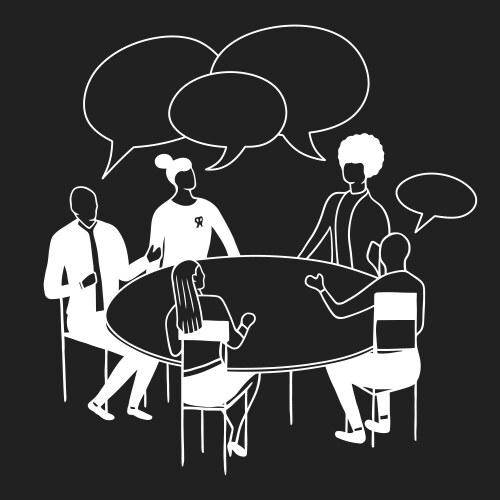 Cartoon Round Table Discussion Vector Images (over 180)