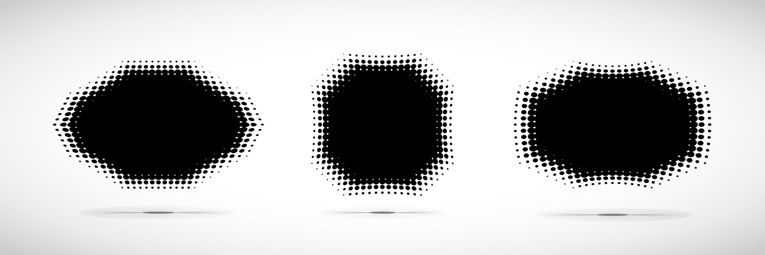 Octagon halftone frame grunge polygons Royalty Free Vector