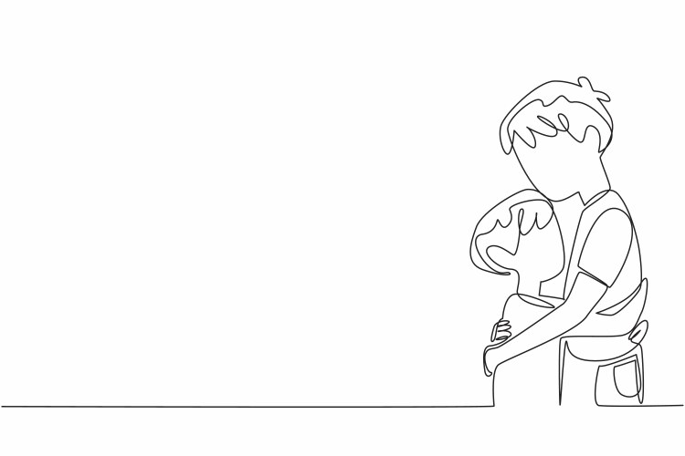 One Line Hug Vector Images (over 1,900)