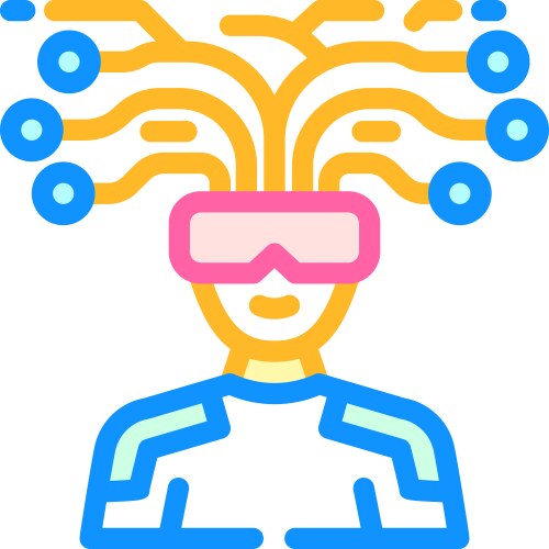 Digital transformation tech color icon Royalty Free Vector Digital transformation tech color icon Royalty Free Vector