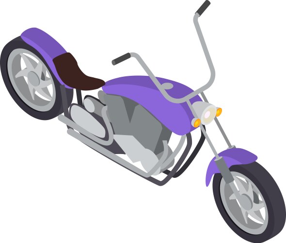 Blue classic motorcycle Royalty Free Vector Image