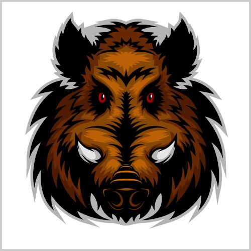 Angry boar head Royalty Free Vector Image - VectorStock