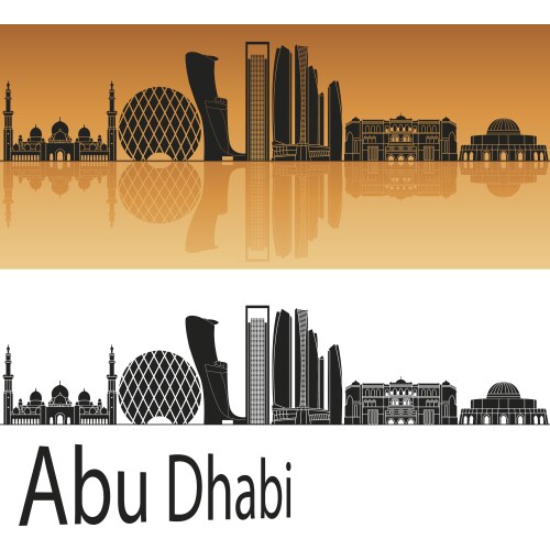 Abu dhabi uae map in retro style Royalty Free Vector Image