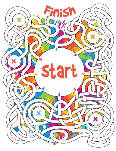 Find the right path on map pirate Royalty Free Vector Image