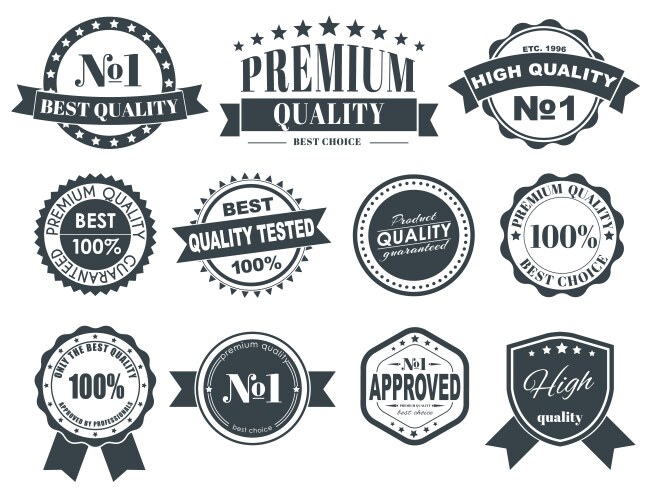 Premium quality label or sticker Royalty Free Vector Image