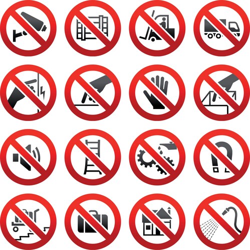 Prohibited Symbol Vector Images (over 74,000)