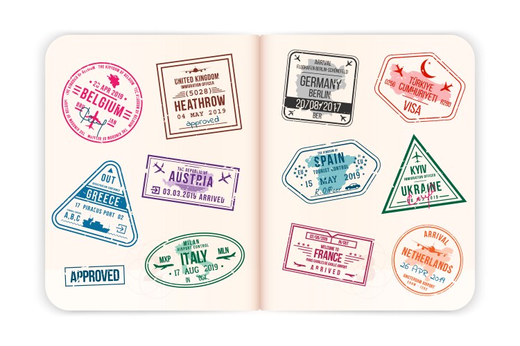 Passport Stamp Vector Images (over 11,000)