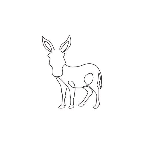 Donkey outline Vector Images & Graphics for Commercial Use | VectorStock