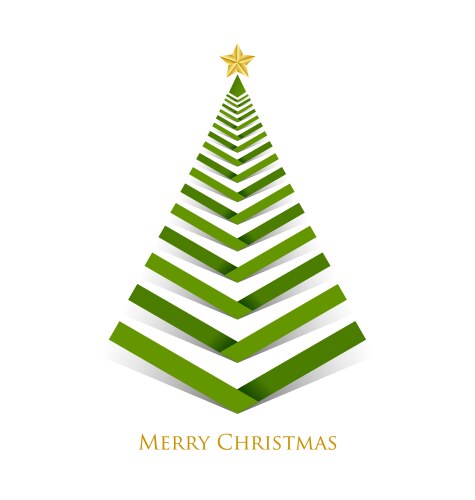 Christmas tree abstract isolated Royalty Free Vector Image