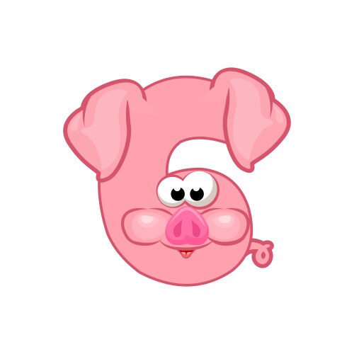 Number 6 Cartoon Vector Images (over 3,100)