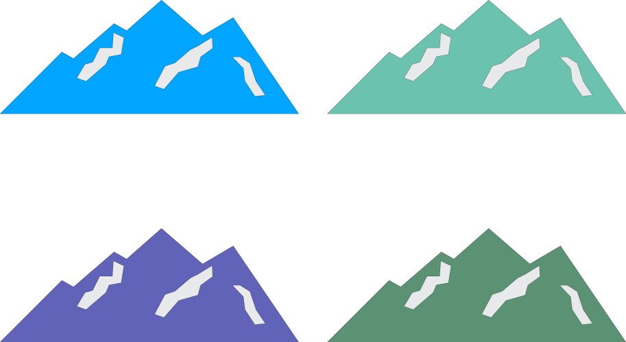 Mountains sign symbol logo Royalty Free Vector Image