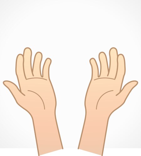 Two Hands - Helping Gesture Royalty Free Vector Image