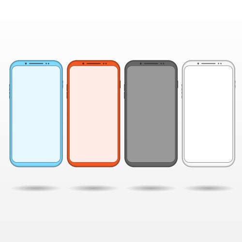 White digital gadgets green screen Royalty Free Vector Image