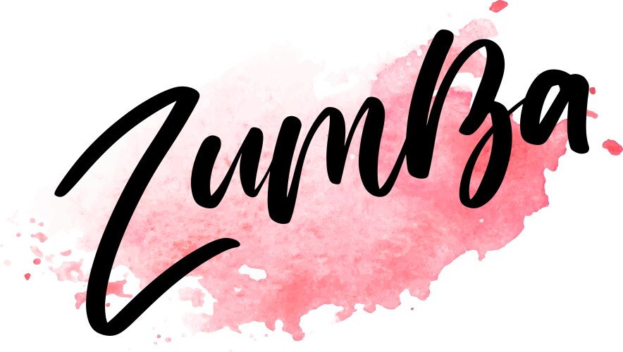 Zumba dance studio text calligraphy word banner – Royalty-Free Vector ...
