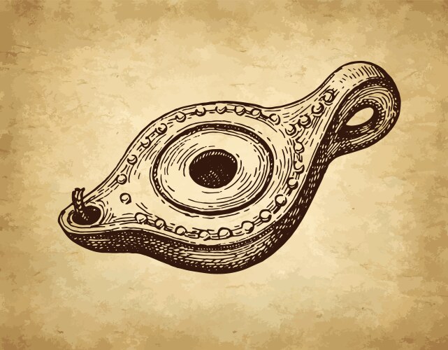 Magical oil lamp Royalty Free Vector Image - VectorStock