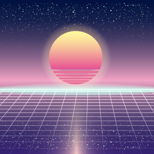 Retro Synthwave Sun Vector Images (over 1,100)