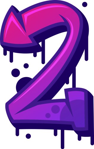 Graffiti plus as purple bold mathematical sign Vector Image