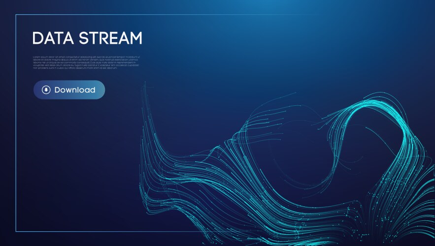 Data stream concept visualization Royalty Free Vector Image