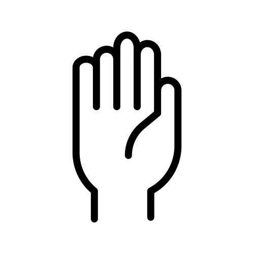 Person push the door icon linear logo mark Vector Image