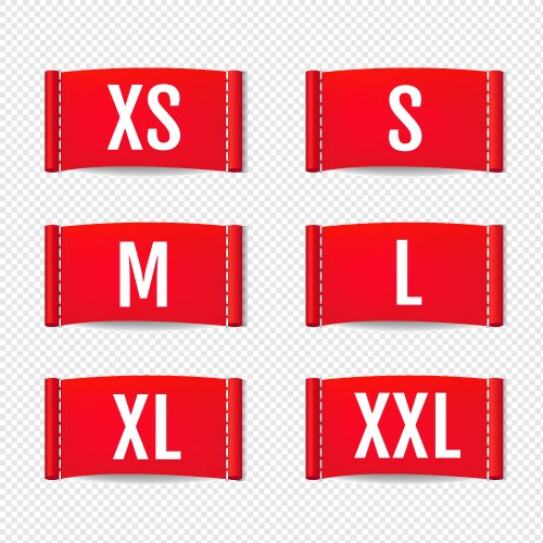 Red ribbons labels and banners set Royalty Free Vector Image