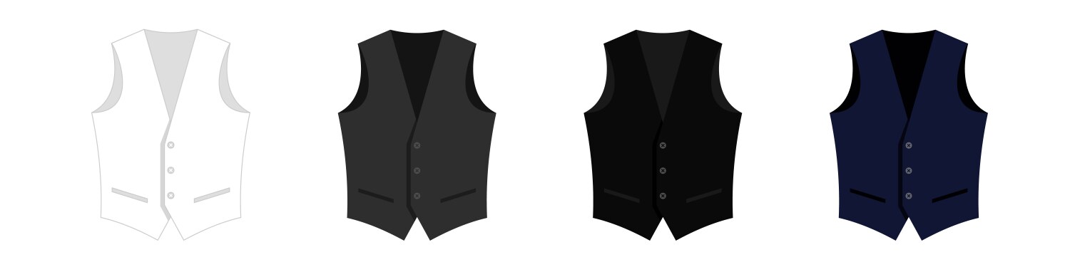 Elegant vests pattern template classic white Vector Image