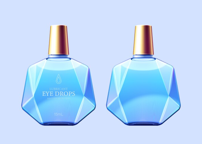 Eye drop ad template Royalty Free Vector Image