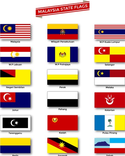 German State Capitals Flags Royalty Free Vector Image