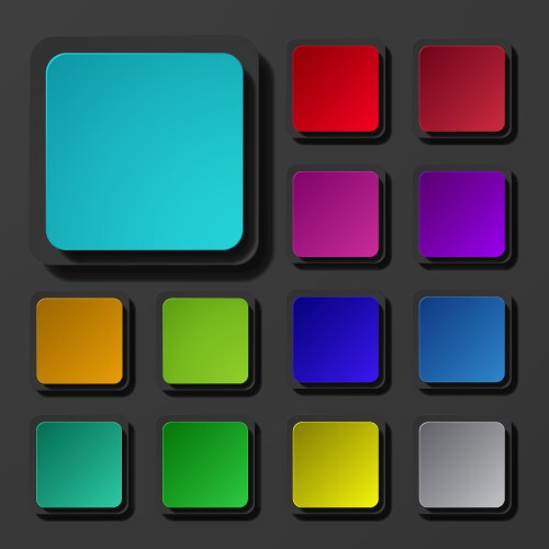 Set of colorful app icon templates frames Vector Image