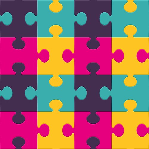 Colorful puzzle seamless Royalty Free Vector Image