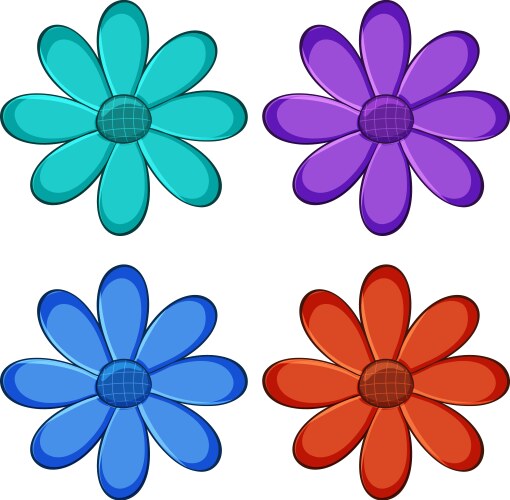 Flower theme collection 6 Royalty Free Vector Image