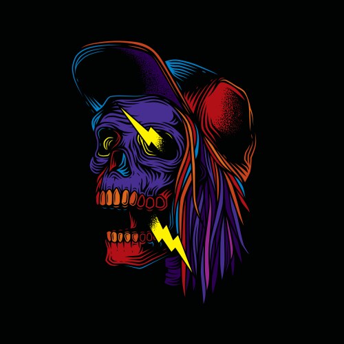 Punk skull Royalty Free Vector Image - VectorStock