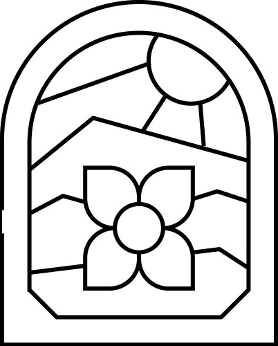 Stained Glass Outline Vector Images (over 1,500)