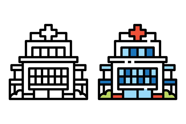 Hospital Icon in Color Vector Images (over 66,000)