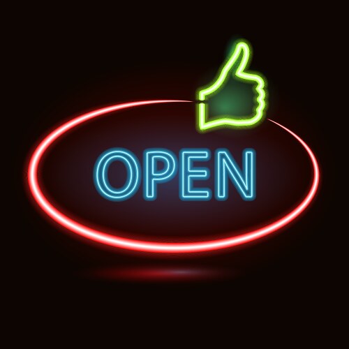 Heart with arrow neon sign Royalty Free Vector Image