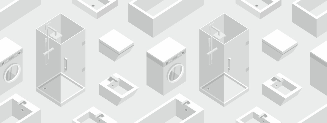 Elements for bathroom interior Royalty Free Vector Image