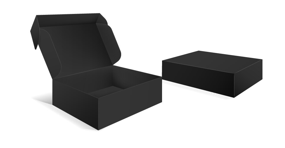 Hexagon box packaging die cut template design 3d Vector Image