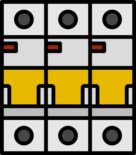 Circuit breakers box icon Royalty Free Vector Image