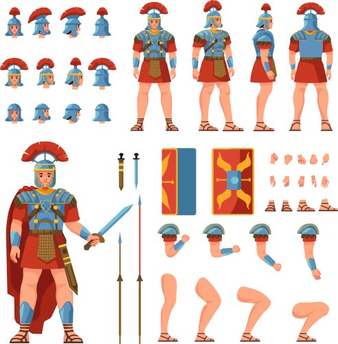 Cartoon Helmet Roman Soldiers Vector Images (over 1,200)