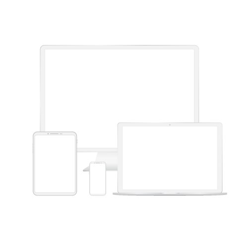 White digital gadgets green screen Royalty Free Vector Image