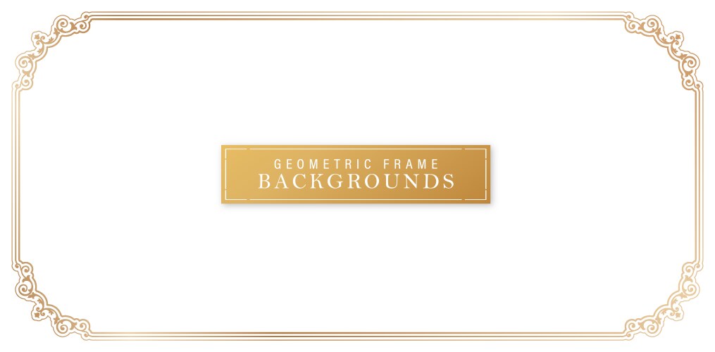 Frame for text with golden line and red background