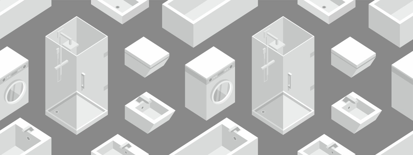 Elements for bathroom interior Royalty Free Vector Image